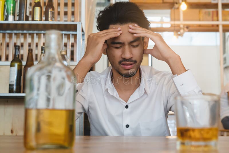 Young Man Drinking Alcohol Too Much Stock Image - Image of booze ...