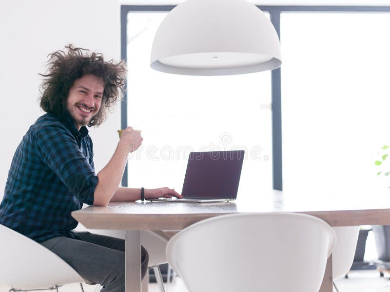 Man working from home stock image. Image of professional - 103321839