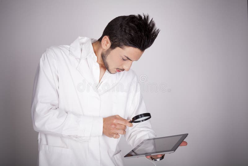 Young Man Electronic Technical Stock Photo - Image of laptop, hardware ...