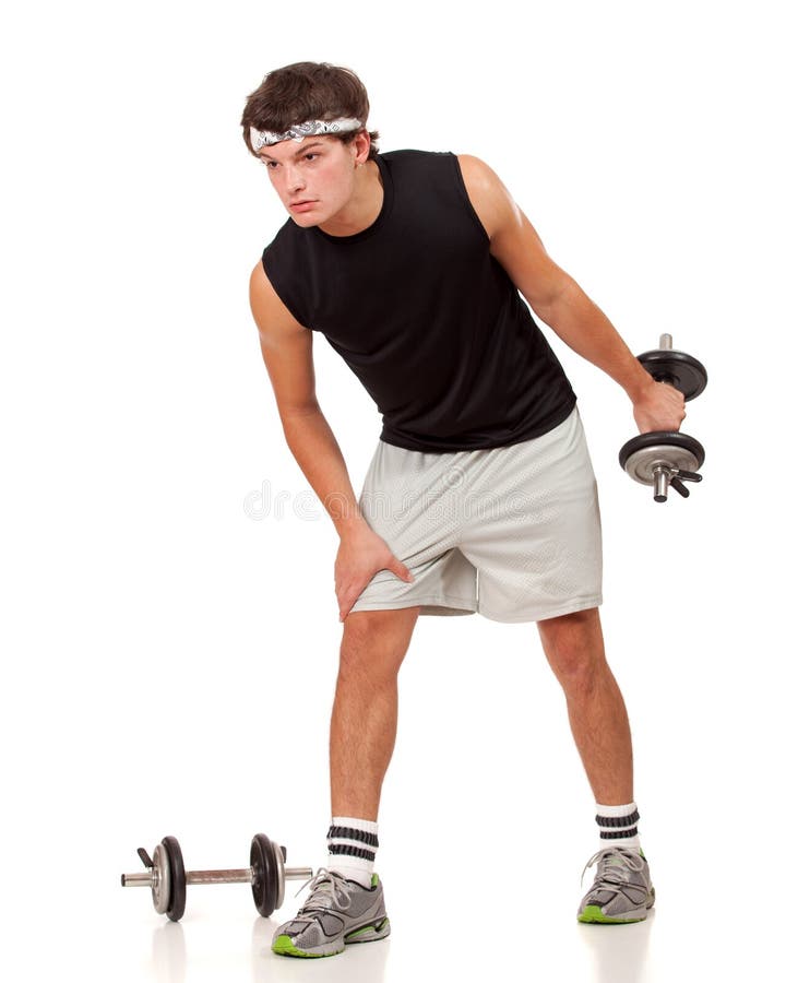 Young Man Exercising stock photo. Image of young, person - 16173492