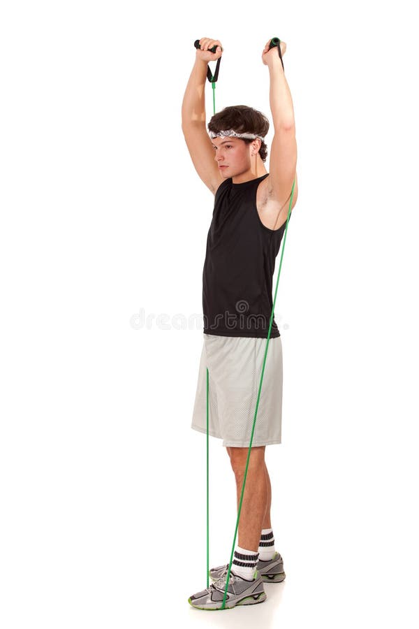 Young Man Exercising stock photo. Image of resistance - 16173502