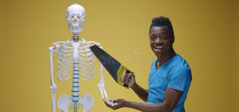 Young Man Explaining Human Anatomy Stock Image - Image of surgery ...