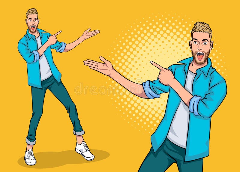 Man Pointing Shock Stock Illustrations – 104 Man Pointing Shock Stock ...