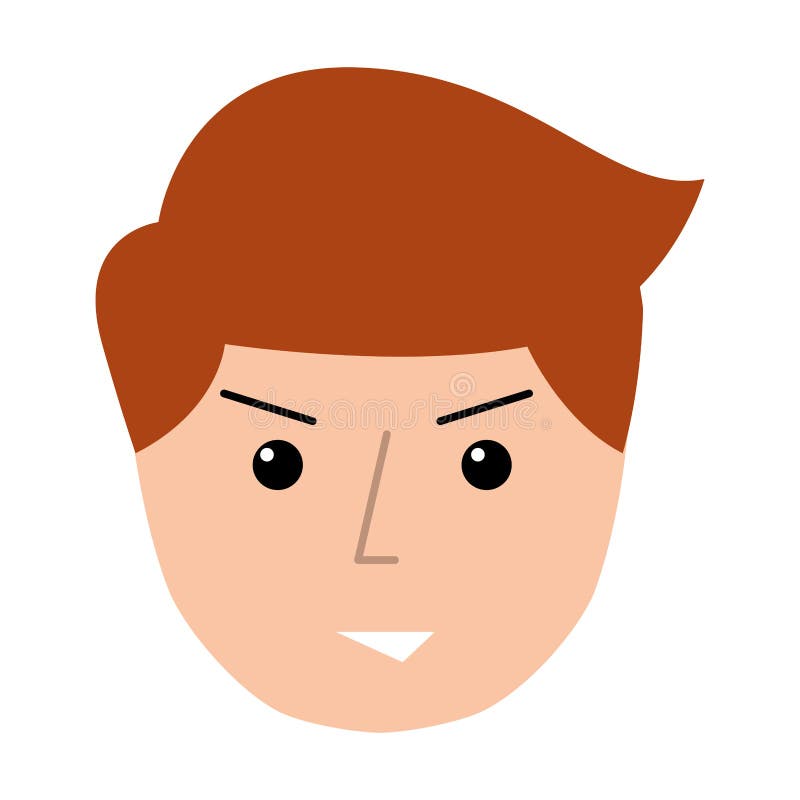 Young Man Expression Face Avatar Character Stock Vector - Illustration ...