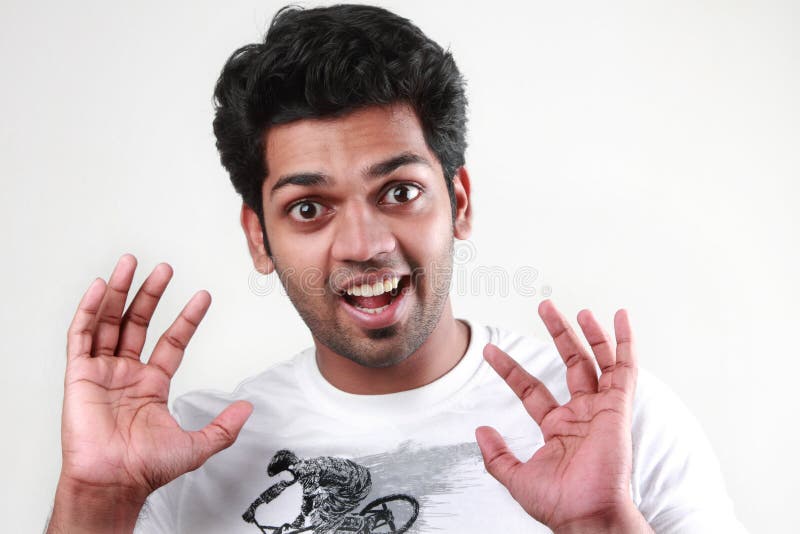 A Young Man with Expression of Satisfaction Stock Photo - Image of ...