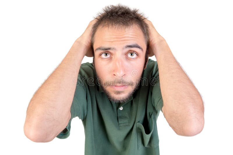 Young man expressions stock image. Image of desperate - 117778643