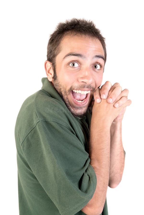 Young man expressions stock image. Image of mood, isolated - 100250255