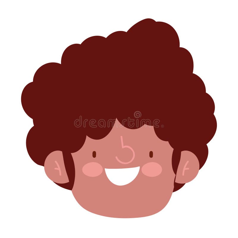 Young Man Face Cartoon Character Isolated Icon Design Stock Vector ...