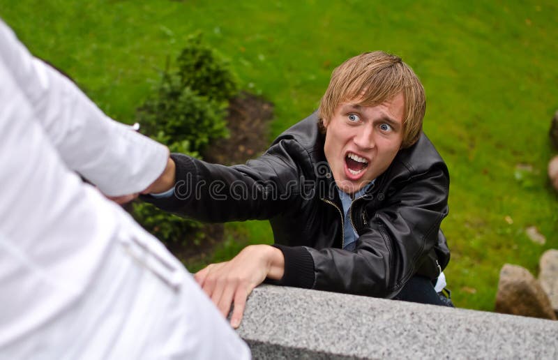 Young man falling down stock image. Image of safety, accident - 26516893