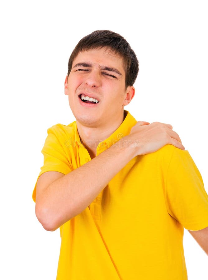 Young Man feel a Pain stock image. Image of painful, indoor - 85529969
