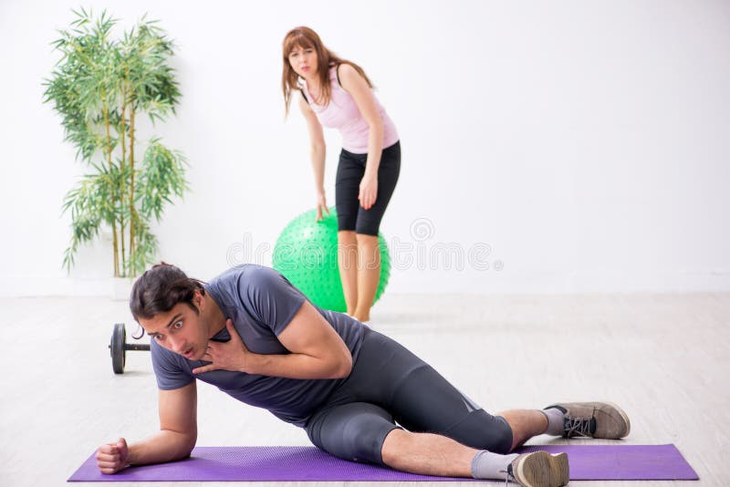 Young Man Feeling Bad during Training in First Aid Concept Stock Photo ...