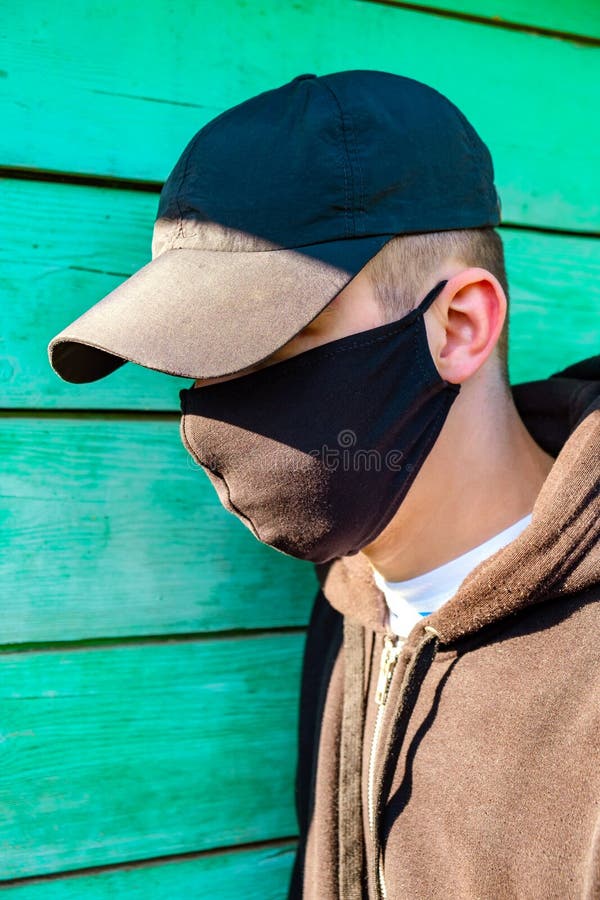 Young Man in a Flu Mask stock image. Image of defence - 222318423