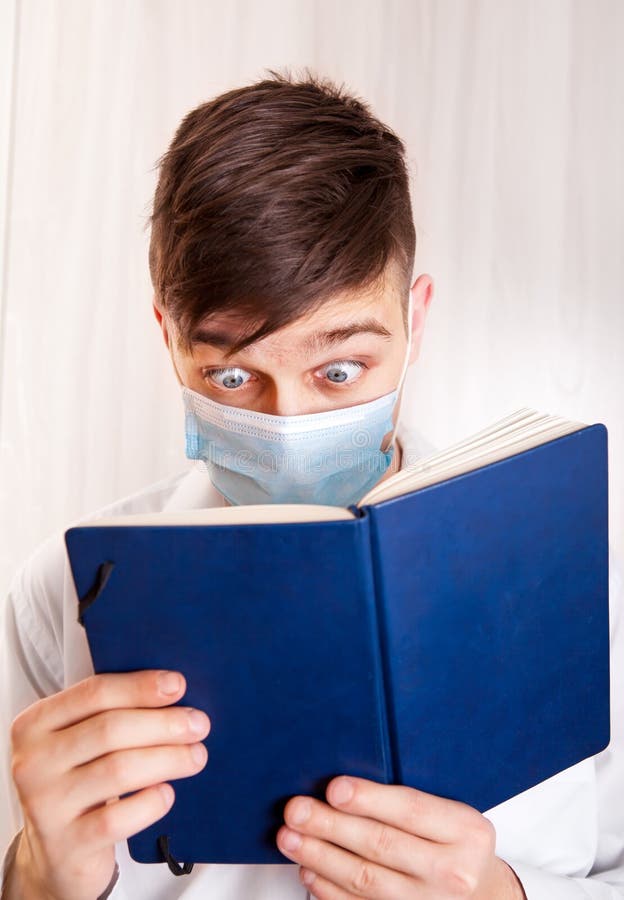 Young Man in Flu Mask stock photo. Image of indoor, person - 173580716