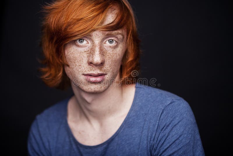 Young man with freckles stock photo. Image of freckle - 25460770