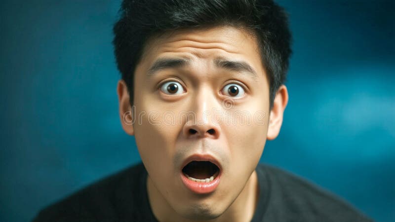 Young Man with a Frightened Expression on His Face Editorial Stock ...