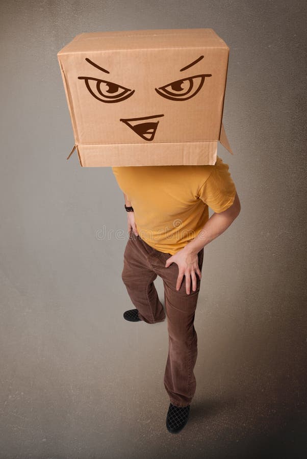 Man Carton Box Head Stock Illustrations – 331 Man Carton Box Head Stock ...