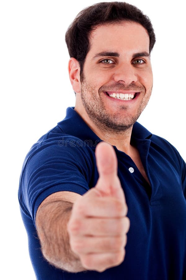 Man with thumbs up stock photo. Image of cool, gesture - 14884686
