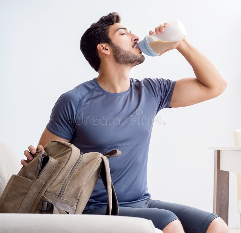 Young Man Getting Ready for Gym Sports Stock Image - Image of fitness ...