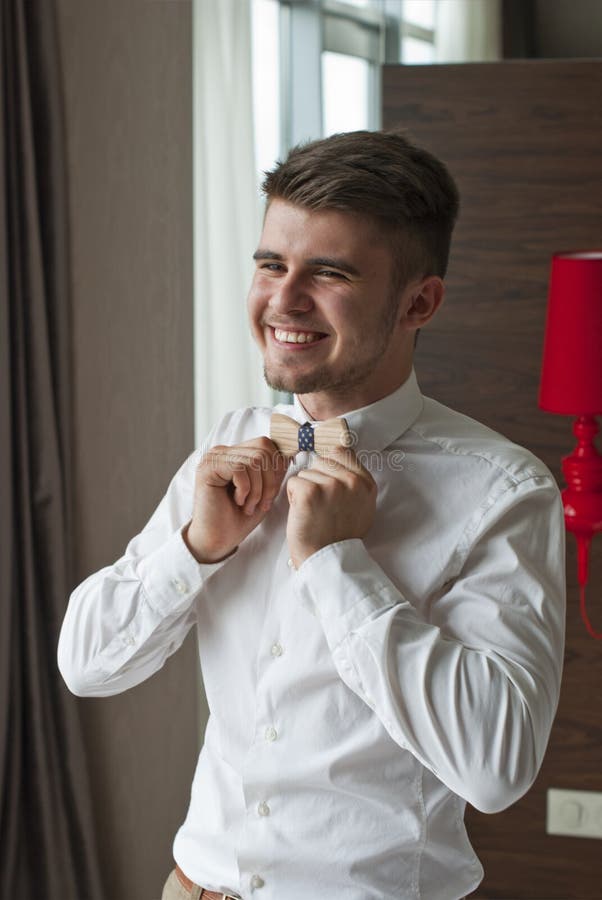 Young Man Getting Ready for a Special Day. Stock Photo - Image of ...