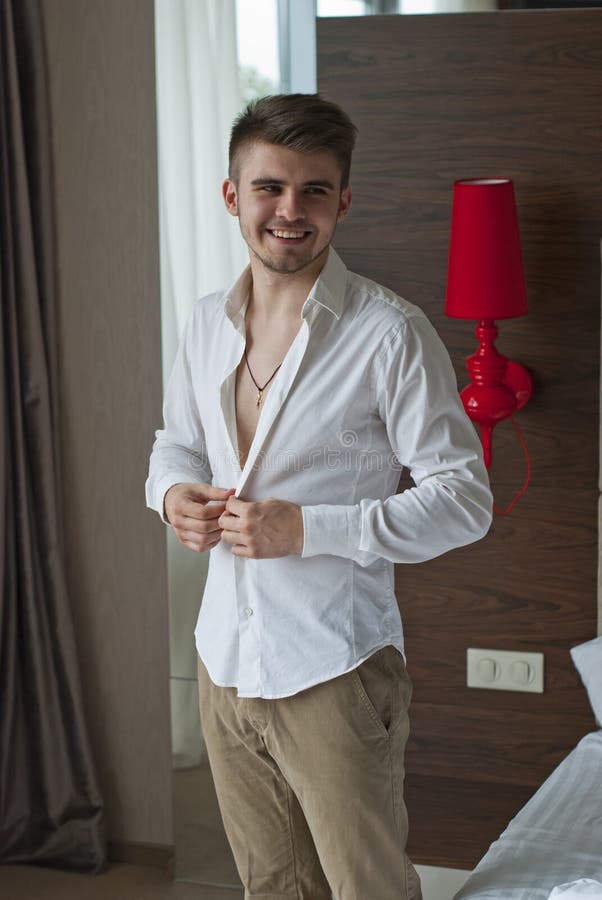 Young Man Getting Ready for a Special Day. Stock Photo - Image of ...