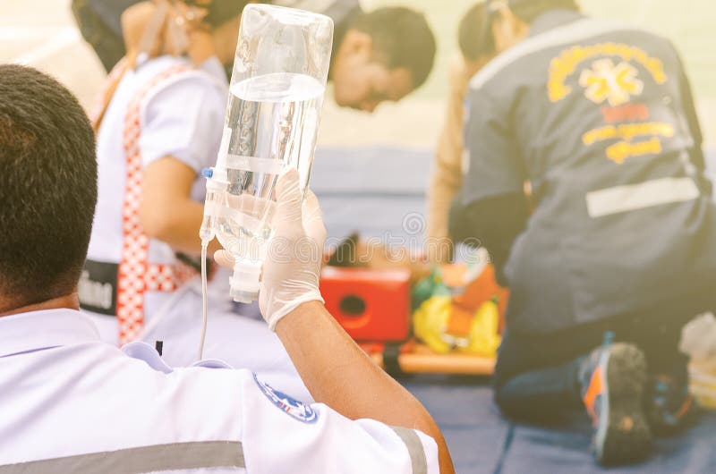 Firefighter Training., Fireman Using Water and Extinguisher To Fighting ...
