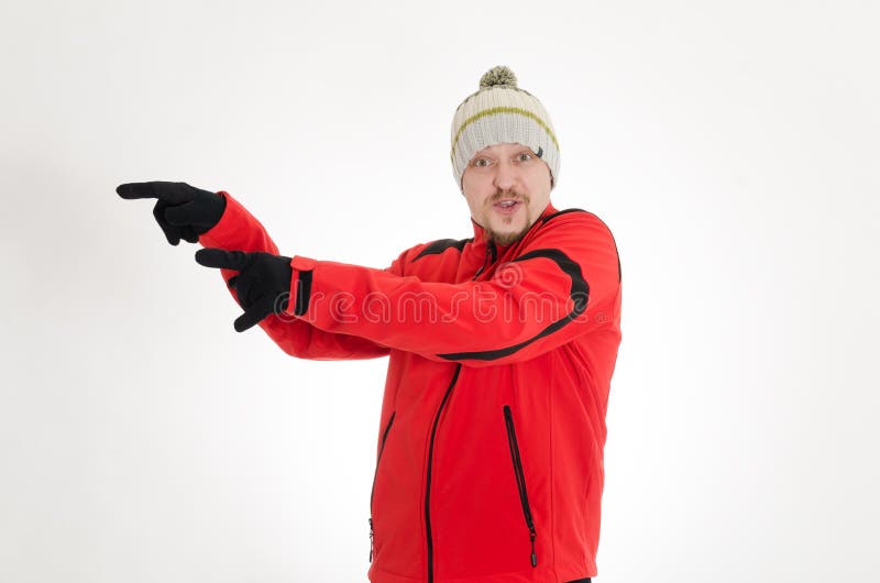 Man Pointing Left with His Fingers Stock Photo - Image of people ...