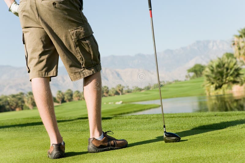 Young Man with Golf Club stock photo. Image of recreational - 29646282