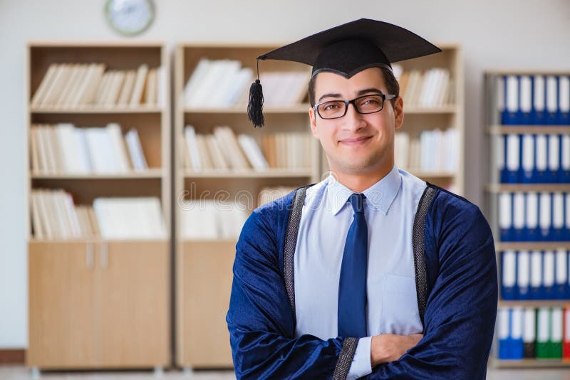The Young Man Graduating from University Stock Photo - Image of ...