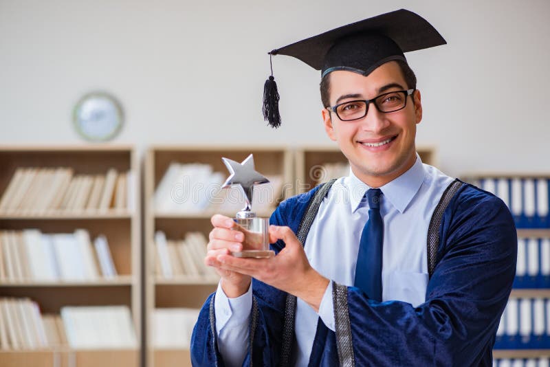 The Young Man Graduating from University Stock Photo - Image of board ...
