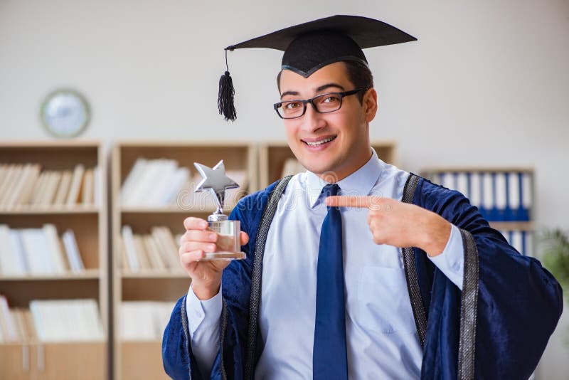 The Young Man Graduating from University Stock Photo - Image of ...