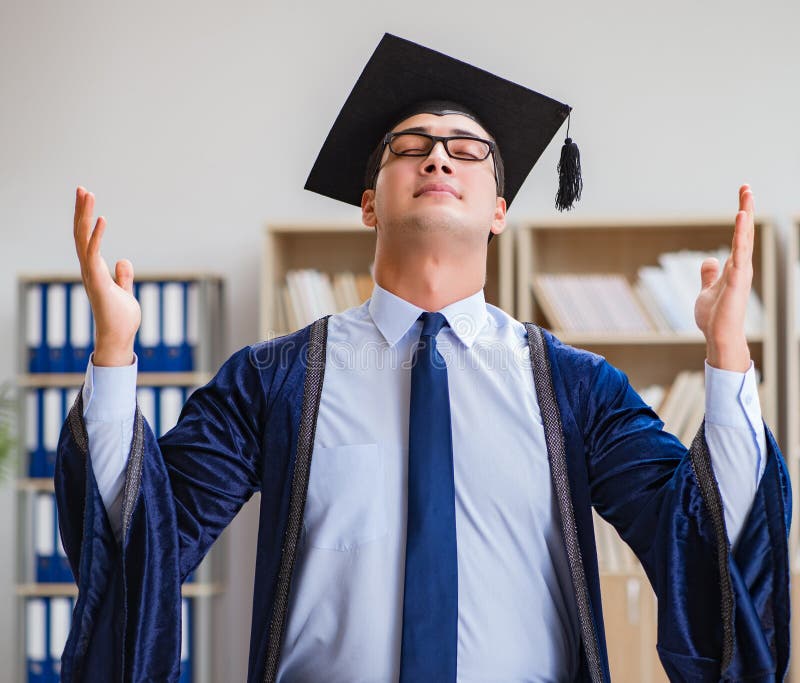 Young Man Graduating from University Stock Image - Image of celebration ...