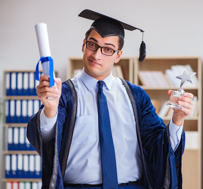 Young Man Graduating from University Stock Photo - Image of high, exam ...