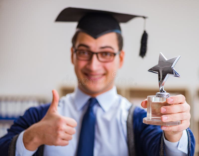 Young Man Graduating from University Stock Photo - Image of celebration ...