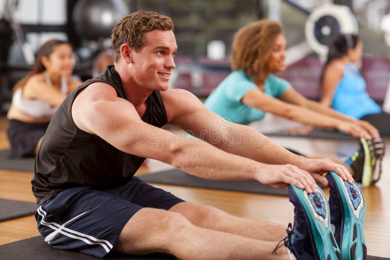 Young man in a gym stock photo. Image of exercise, caucasian - 47110510