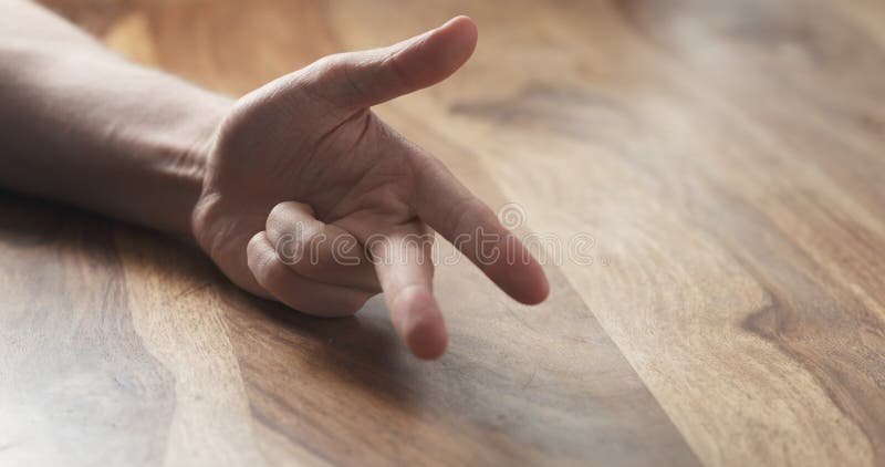 Young Man Hand Finger Count at the Table Stock Photo - Image of adult ...