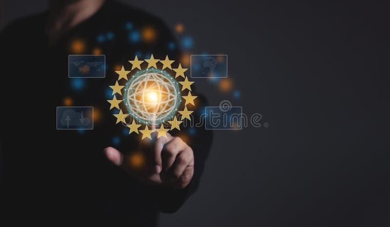 Young Man Hand Using Smartphone To Interconnect, Interconnected Concept ...