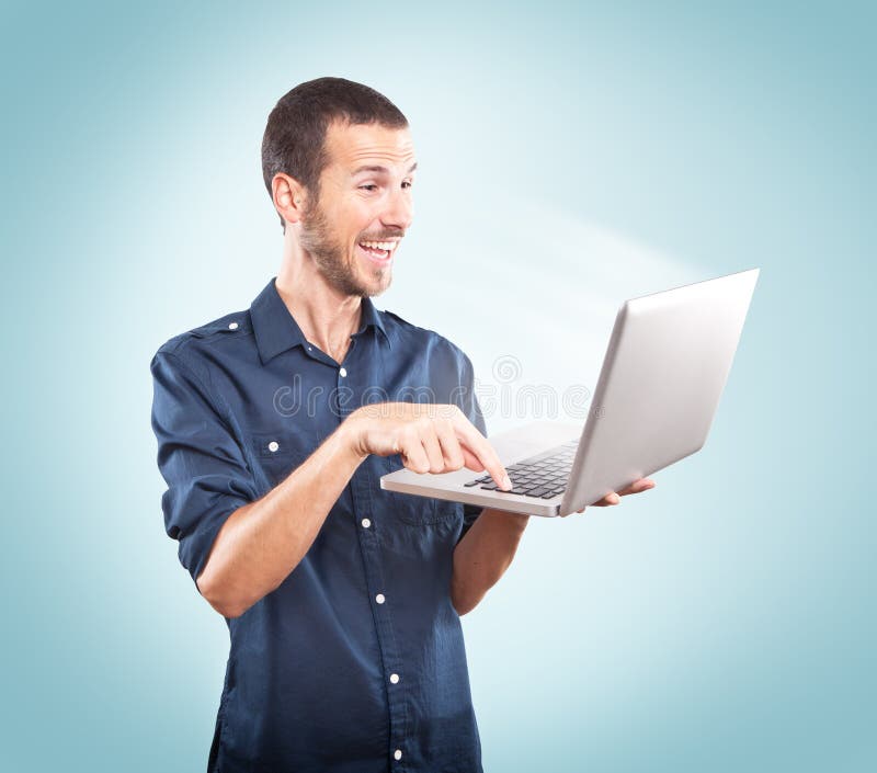 Young Man Writing about Business Stock Photo - Image of note, isolated ...