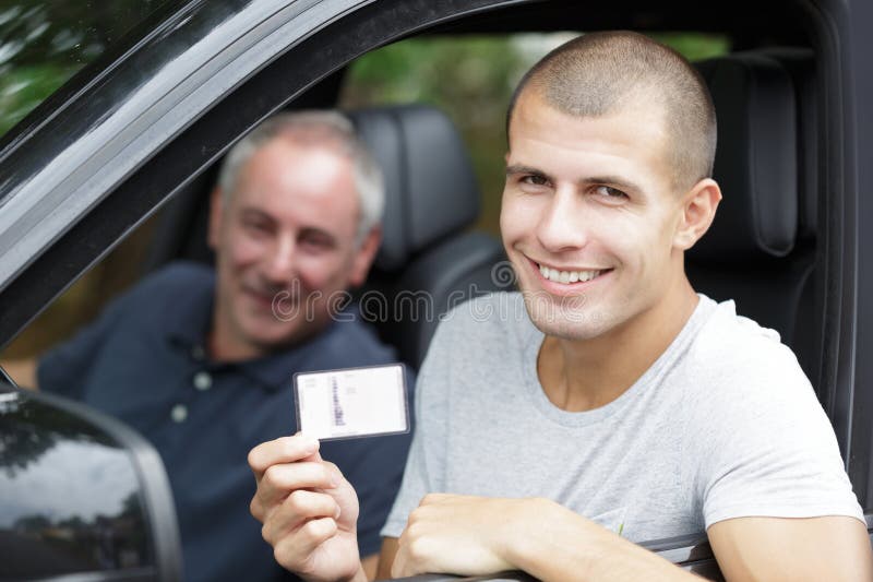 Young Man Happy To Get Driving License Stock Image - Image of beautiful ...
