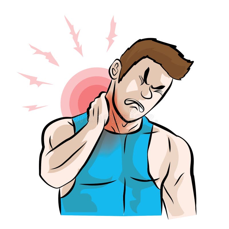 Human Body Parts Pain and Hurt Outline Stock Vector - Illustration of ...