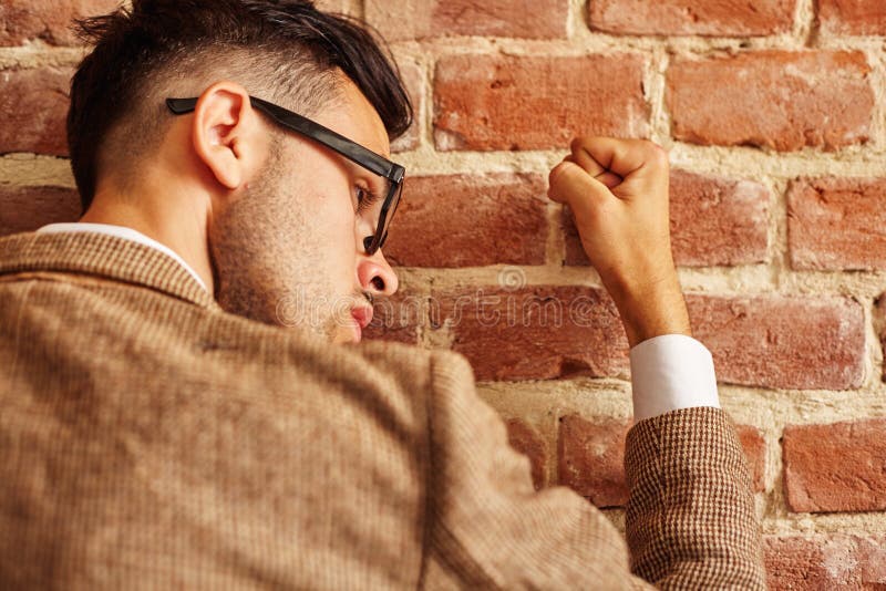 Angry Man Hitting Wall Stock Photos - Free & Royalty-Free Stock Photos ...