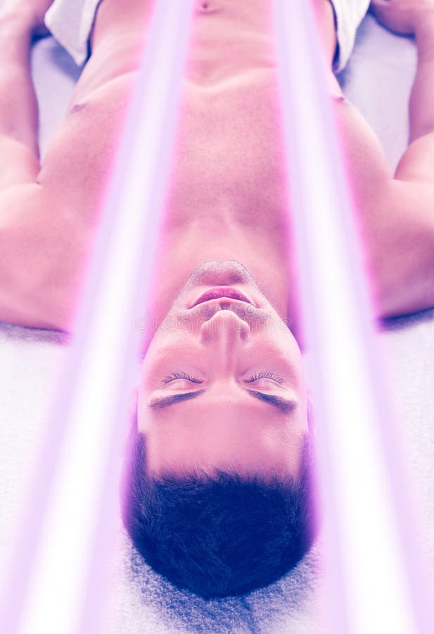 Tanning at solarium stock image. Image of medicine, relax - 17526665