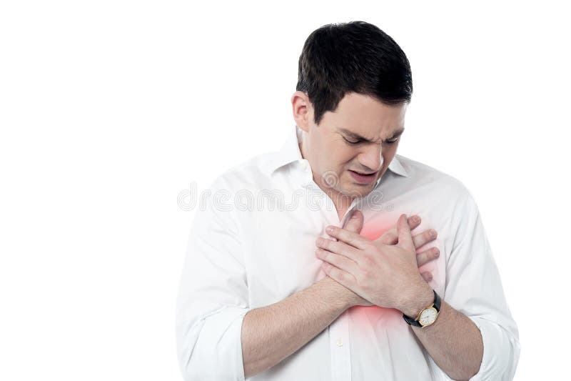 Young Man Having Heart Attack Stock Image - Image of attack, disease ...