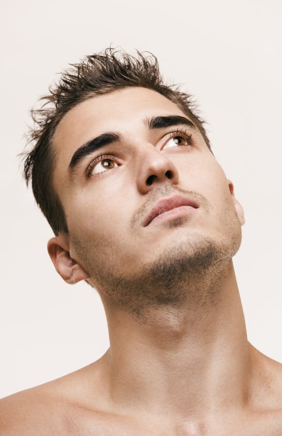 Young man head stock photo. Image of head, handsome, sunburn - 10390074