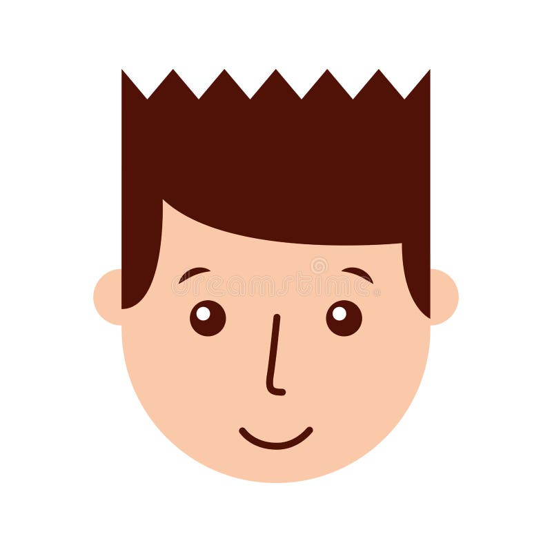 Young Man Head Avatar Character Stock Vector - Illustration of person ...