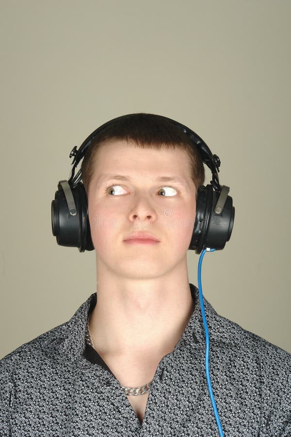 Young man in headphones stock image. Image of culture - 13850957