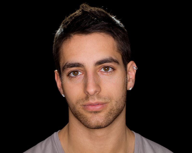 Young Man Headshot stock photo. Image of male, shot, black - 23083954