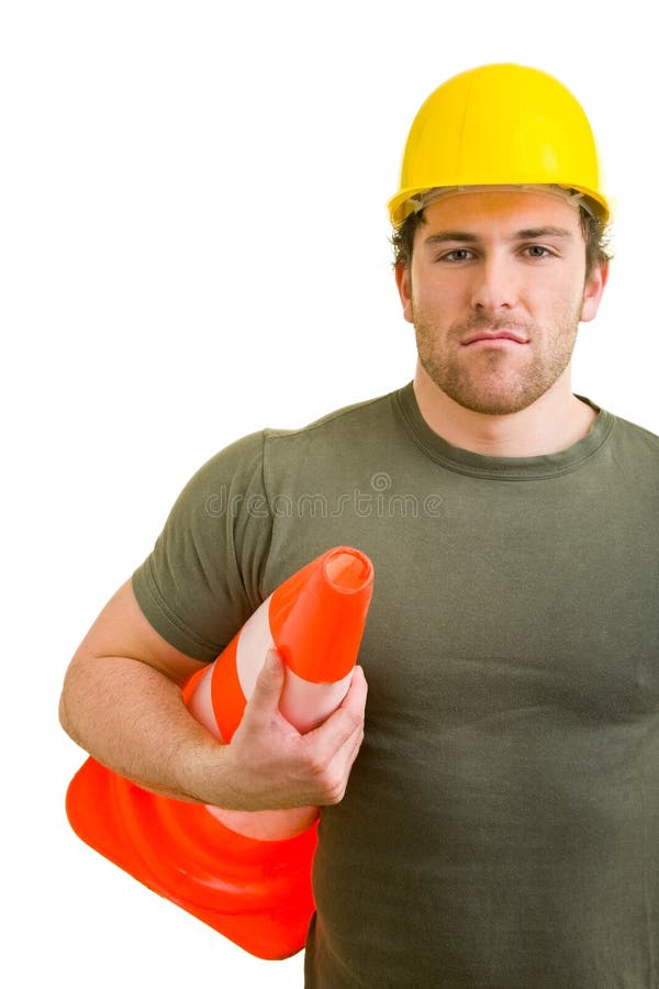 Construction worker stock image. Image of chief, cone - 197213903