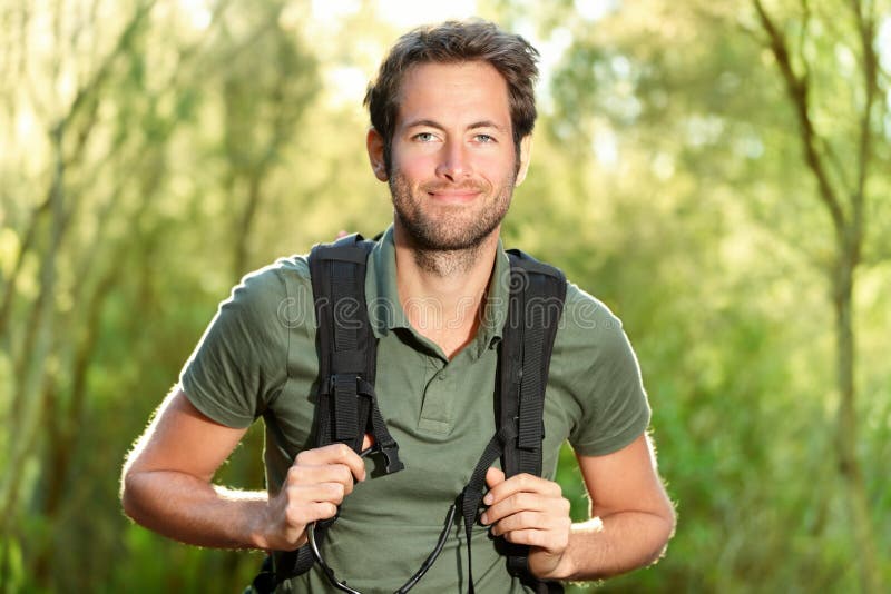 Young man hiking stock image. Image of healthy, backpacking - 23893567