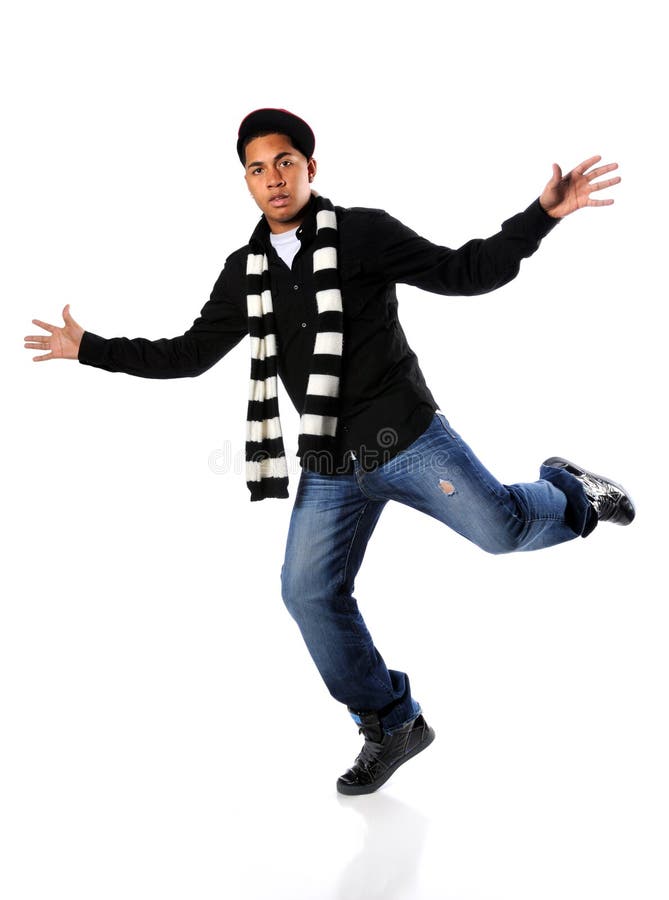 Young Man Dancing Hip Hop Style Stock Image - Image of lifestyle, male ...