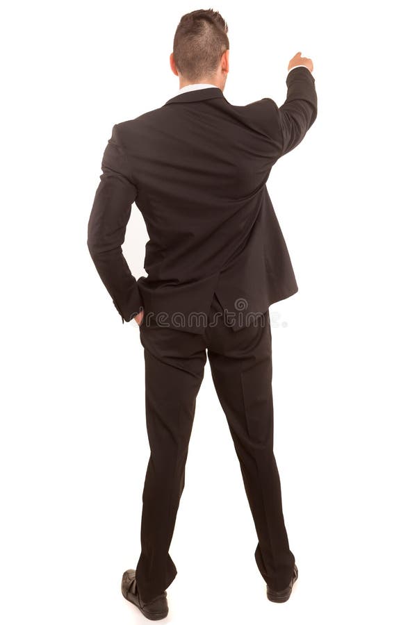 Young man stock photo. Image of adult, backview, looking - 43510474